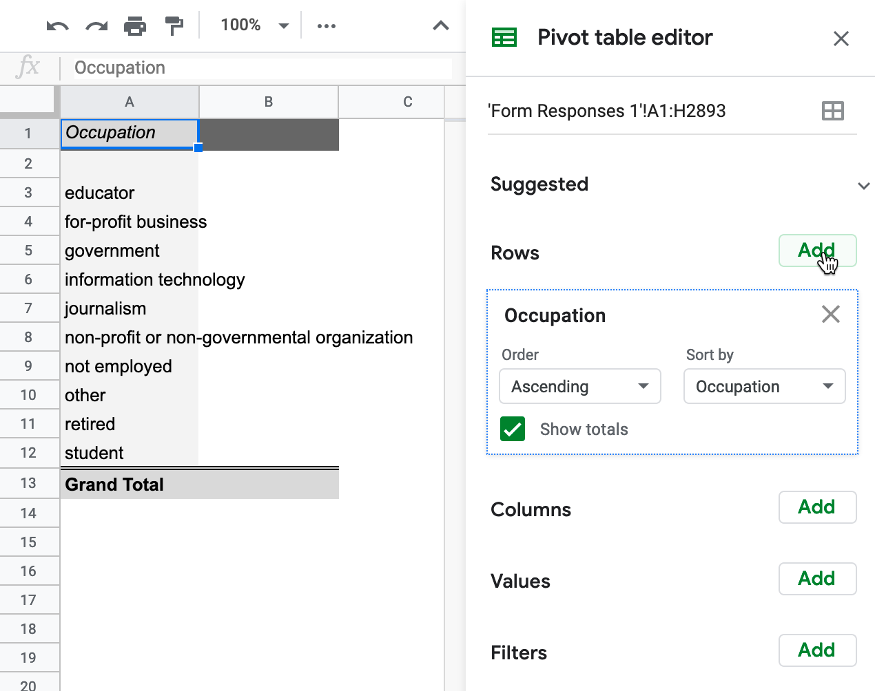 Summarize Data With Pivot Tables Hands On Data Visualization