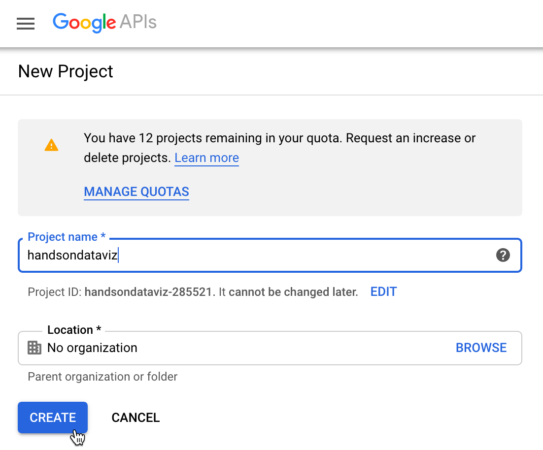 Get Your Google Sheets API Key Hands On Data Visualization